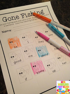 Mrs. Wheeler's First Grade Tidbits: Fishing for Sight Words