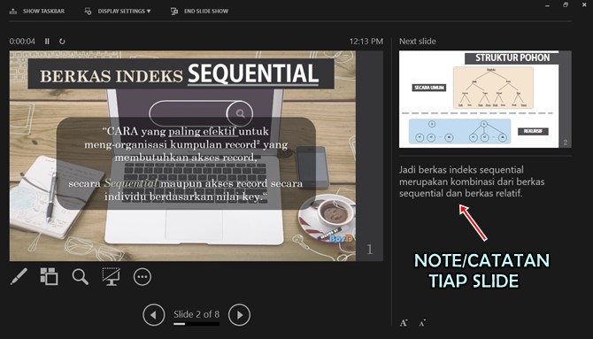 Cara Menampilkan Note di PowerPoint 2007, 2010, 2013 & 2016 - Juli Koding