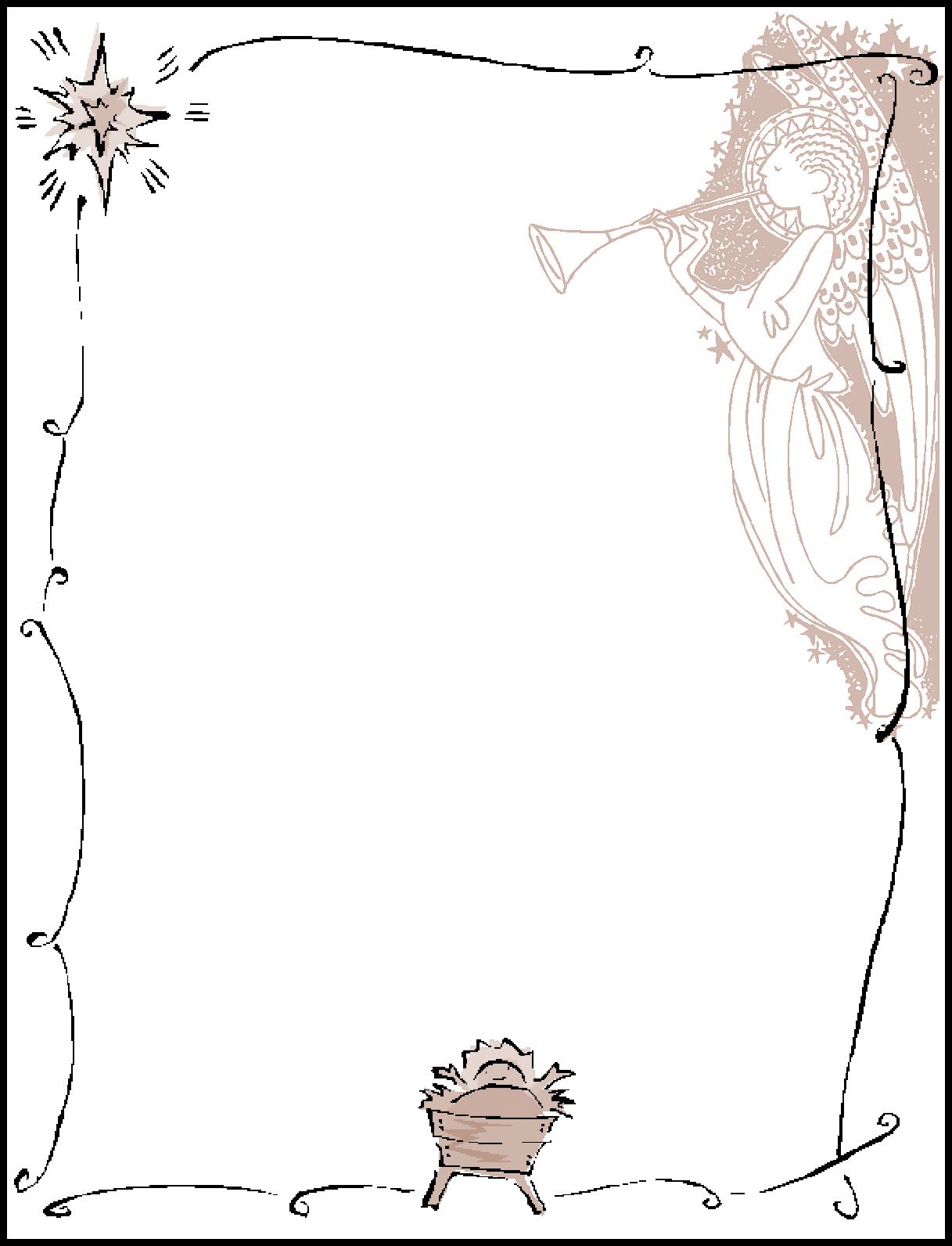 Manger Scene Borders And Backgrounds