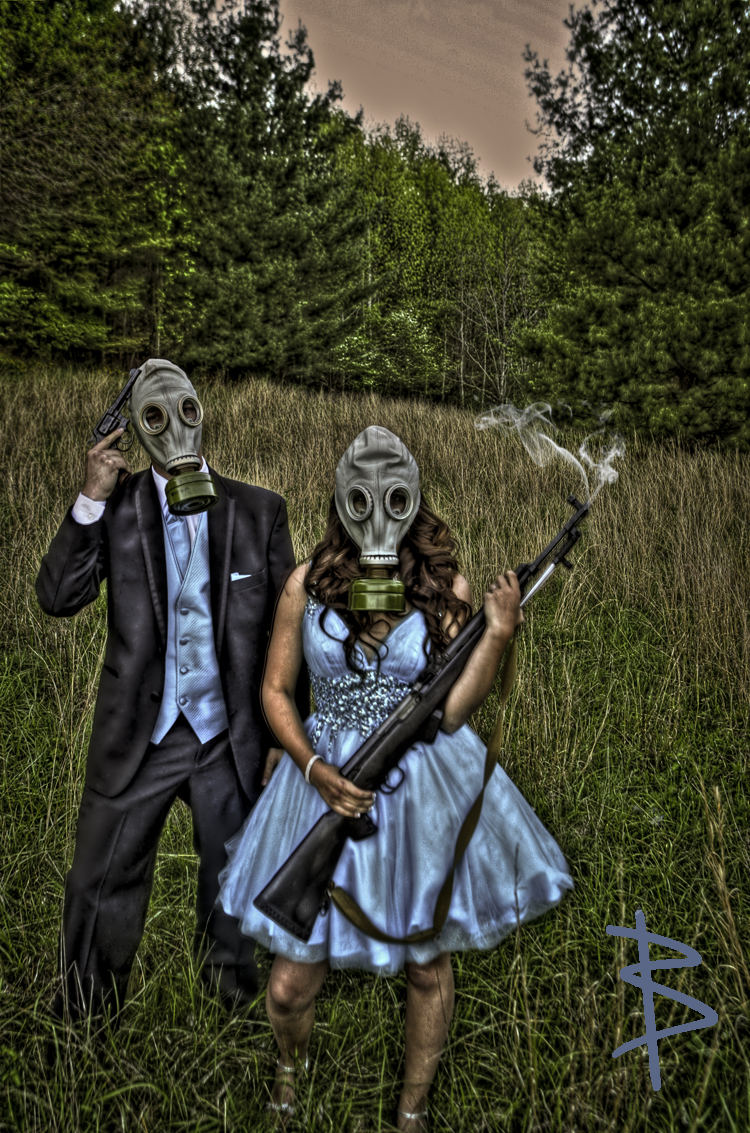 prom shot...hdr...guns and gas masks -- People in photography-on-the ...