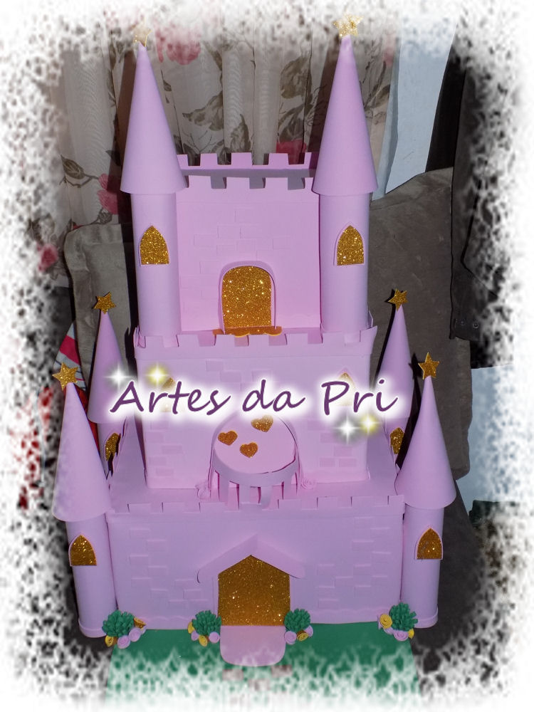 Artes da Pri: Castelo em eva com 80 cm de altura