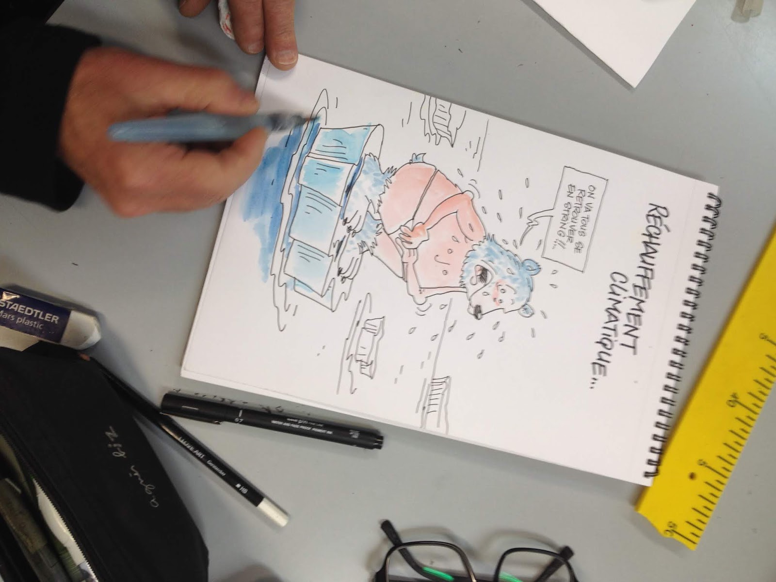 LES ARTS PLASTIQUES au lycée Comte de Foix: Intervention du dessinateur BIZ