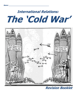 History at Trafalgar: Cold War Revision Booklet