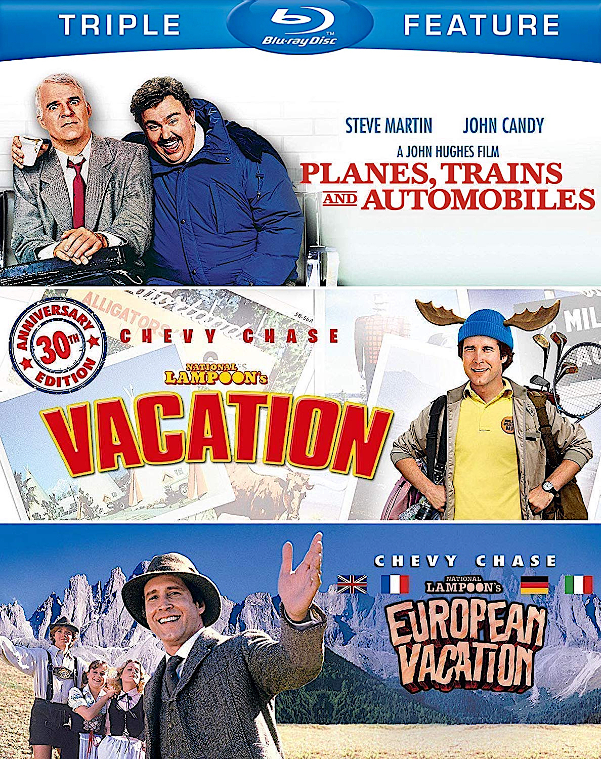 blu-ray and dvd covers: WARNER BROTHERS TRIPLE FEATURE BLU-RAYS