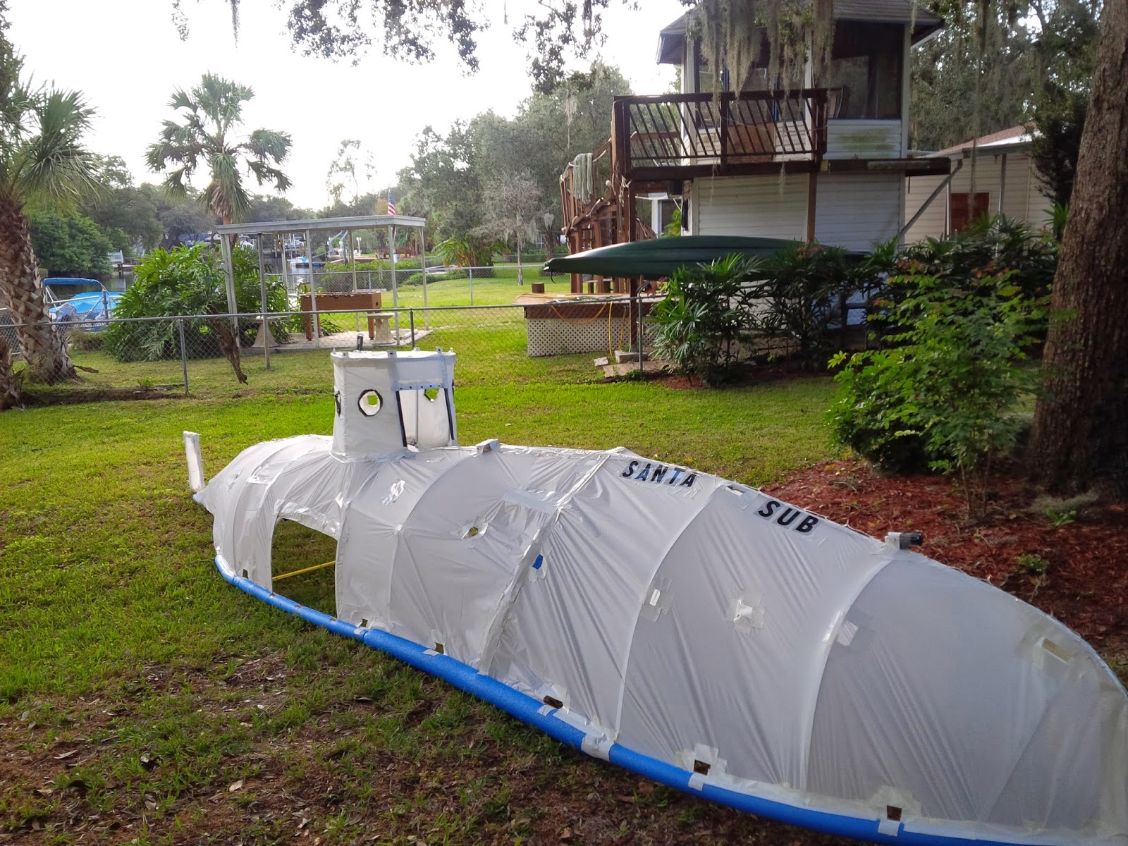 Make your own DIY surfski or kayak submarine for a boat parade