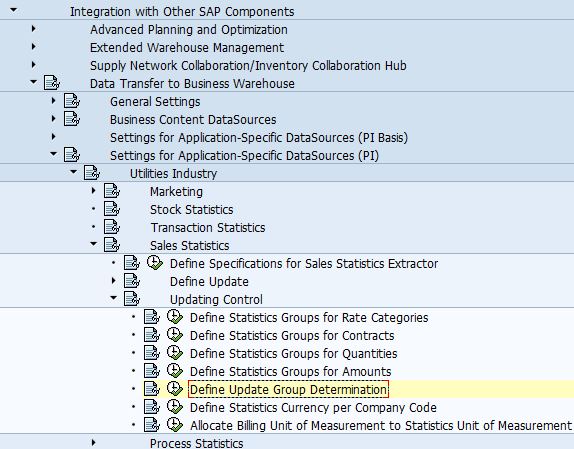 SAP ISU ABAP: Unbilled Revenue: Prerequisites 2: Update Group Determination