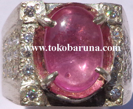 CINCIN BATU PERMATA PINKISH RUBY