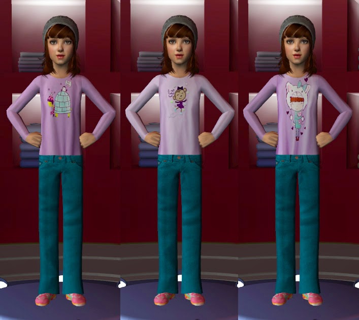 Birdgurl's Sims 2 Creations: Child Female Sleeve Outfit Collection 19