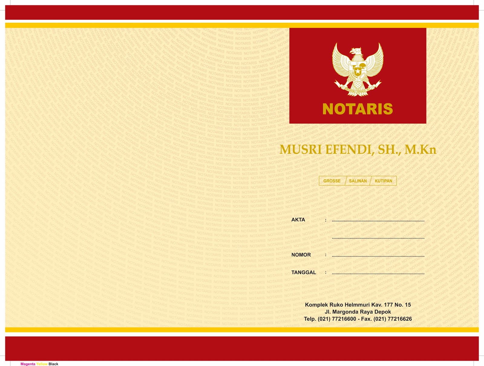Design and Advertising: Design Map Notaris Musri Effendi