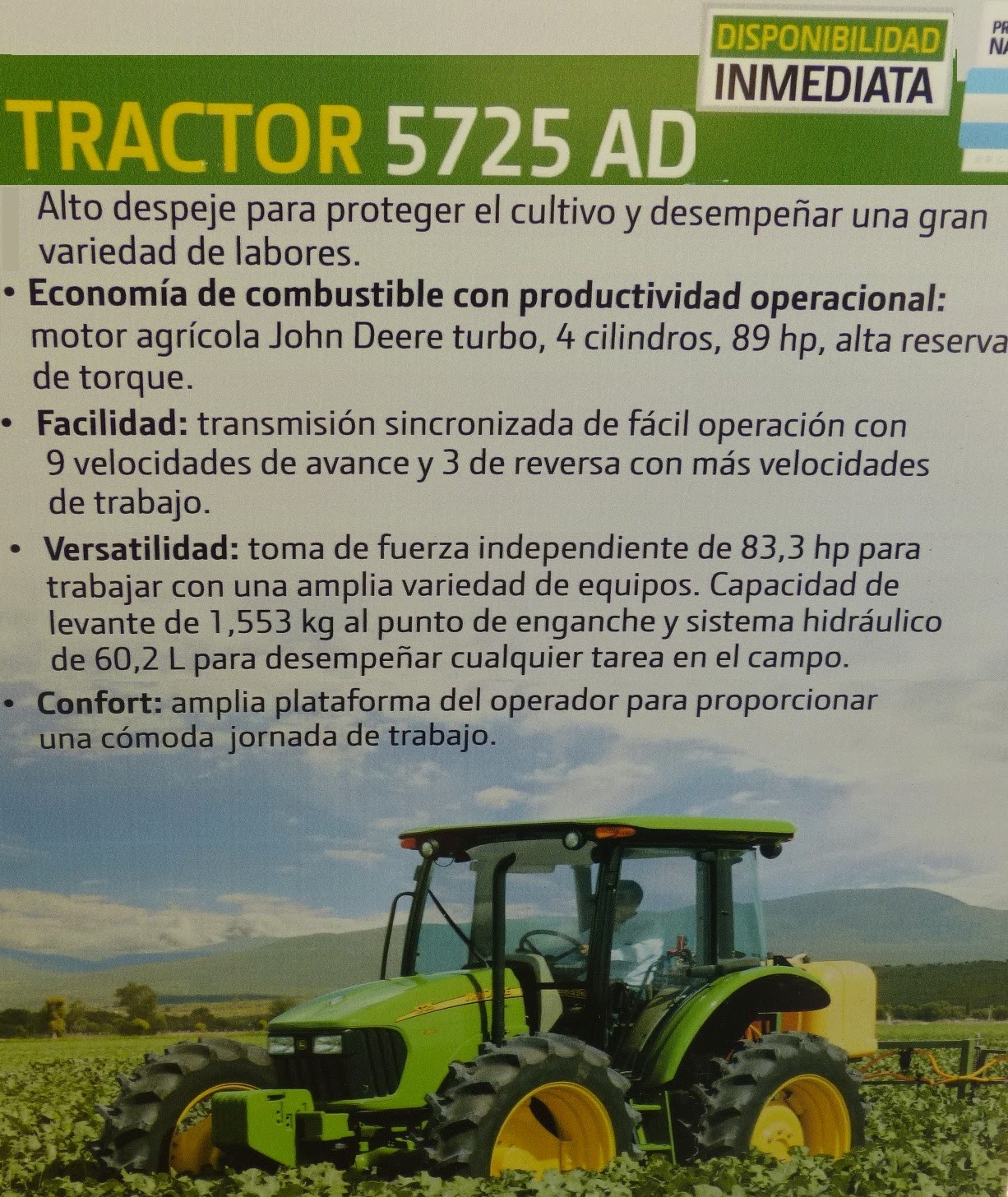 Pesados Argentinos: John Deere 5725 / 5725 AD