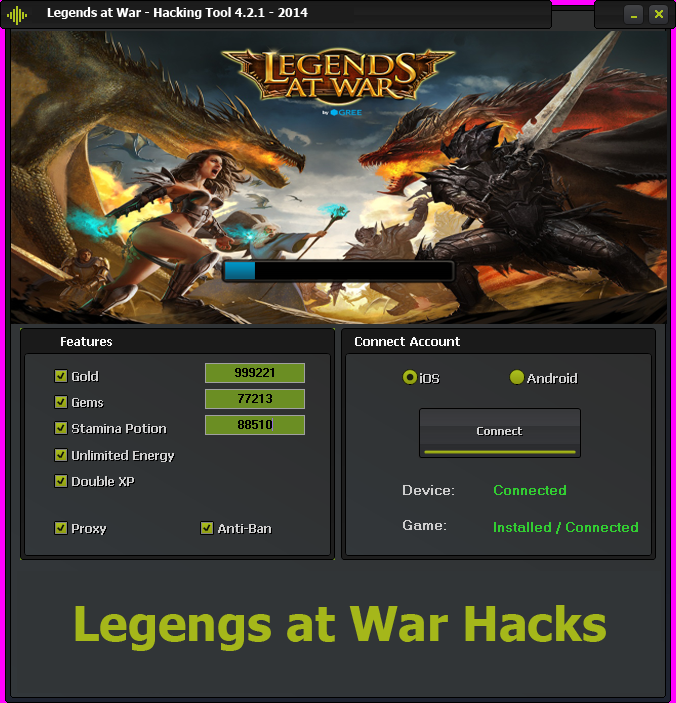 Legends at war hacks