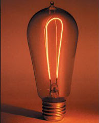 First Electric Light Bulb--(Thomas Edison light bulb)