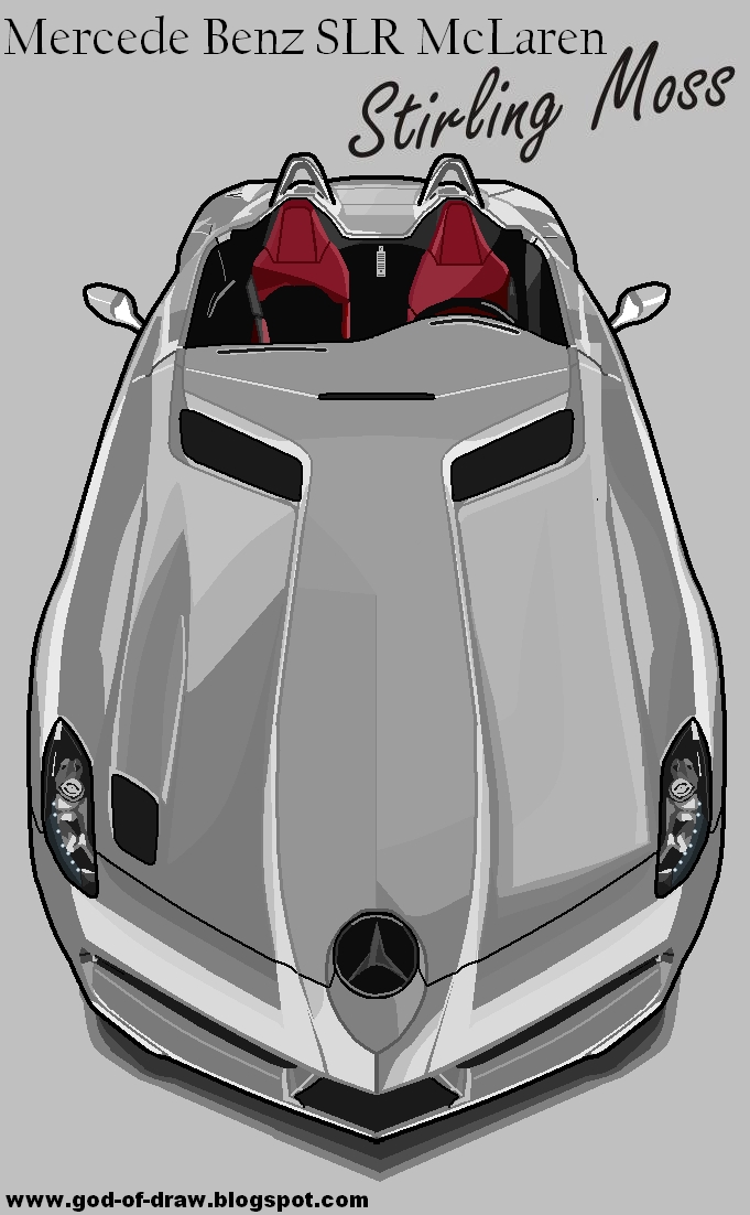 godofdraw: Mercedes Benz SLR McLaren Stirling Moss drawing on ms paint ...