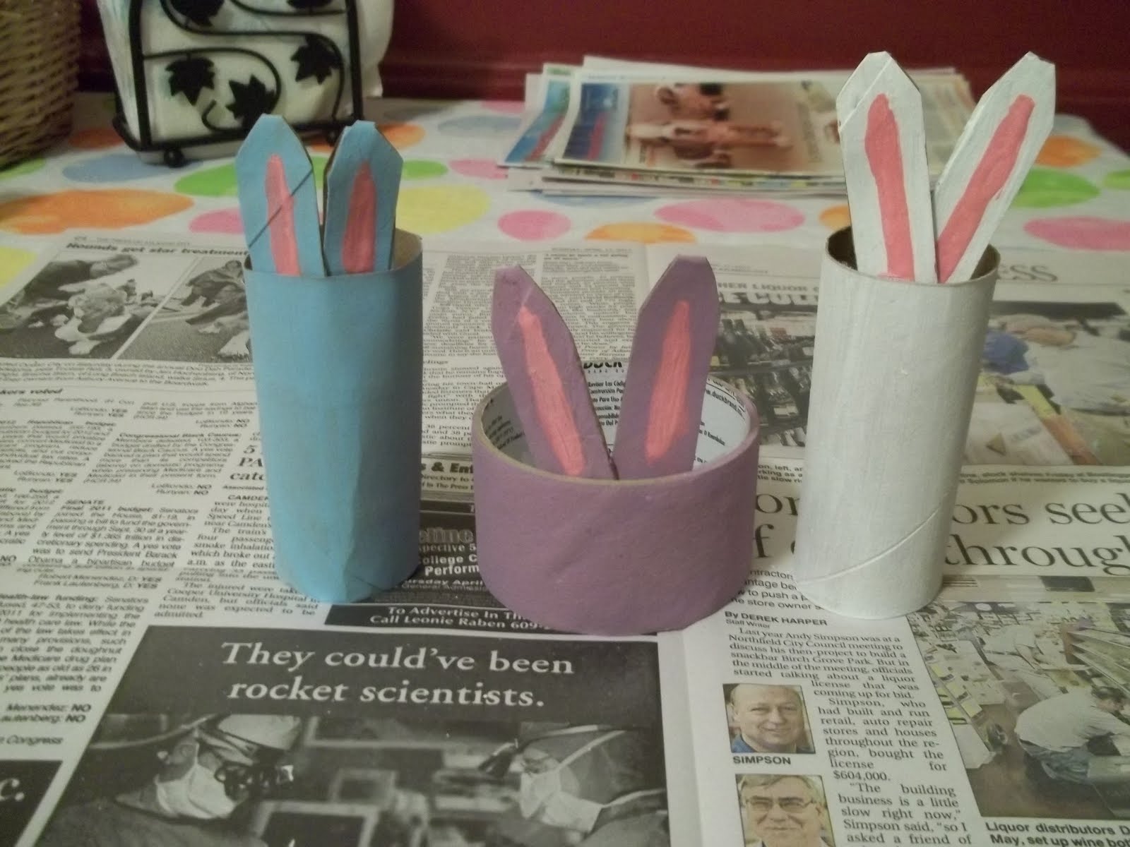 PASS THE PROZAC: Beat Spring Break Boredom: Cardboard Tube Bunny Craft