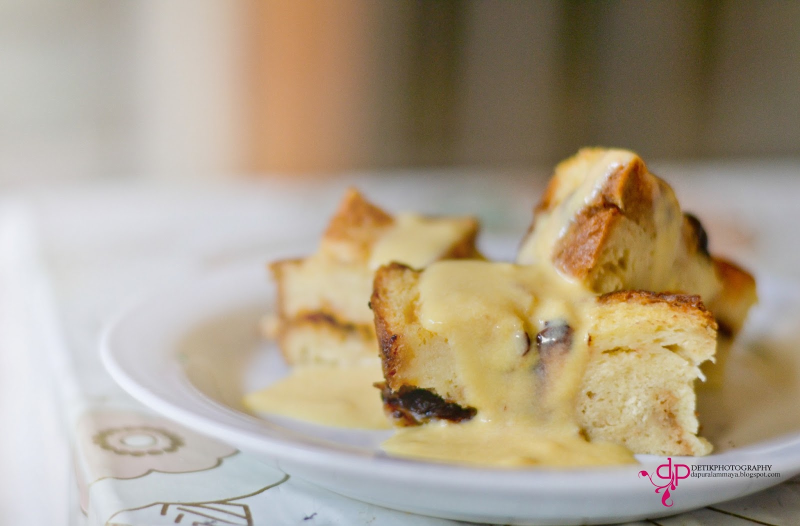Dapur Alam Maya: Resepi puding roti butterscotch & sos kastad