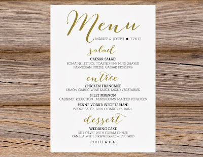 Sugar Queens: Calligraphy Menus