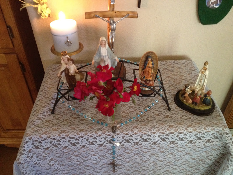 Family At The Foot Of The Cross: Mary May Altar