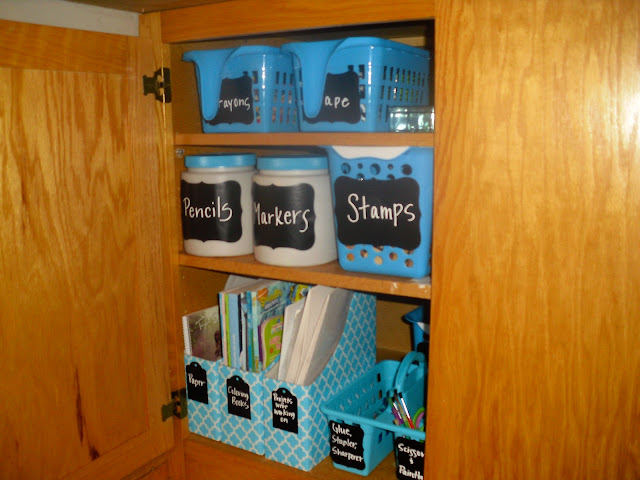 Organize this Family: Kid's Craft Cupboard