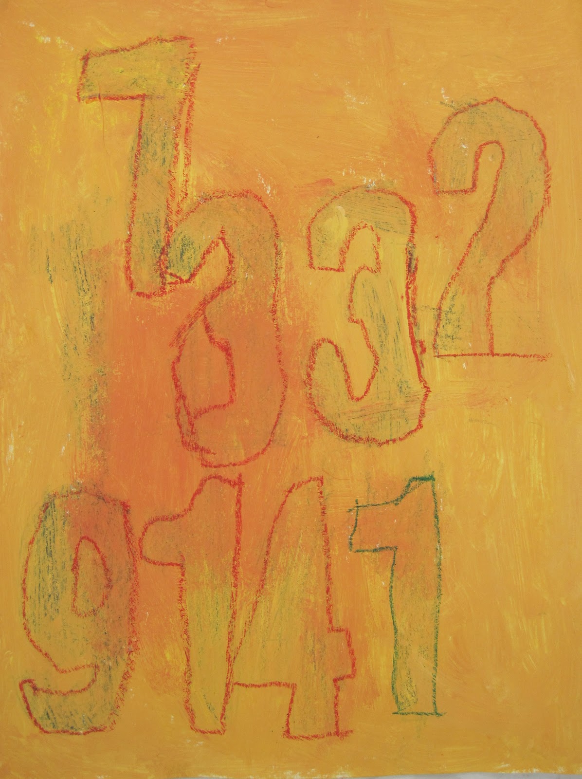 Barstow Art: Mixed Media Numbers by 1st and 2nd Grade