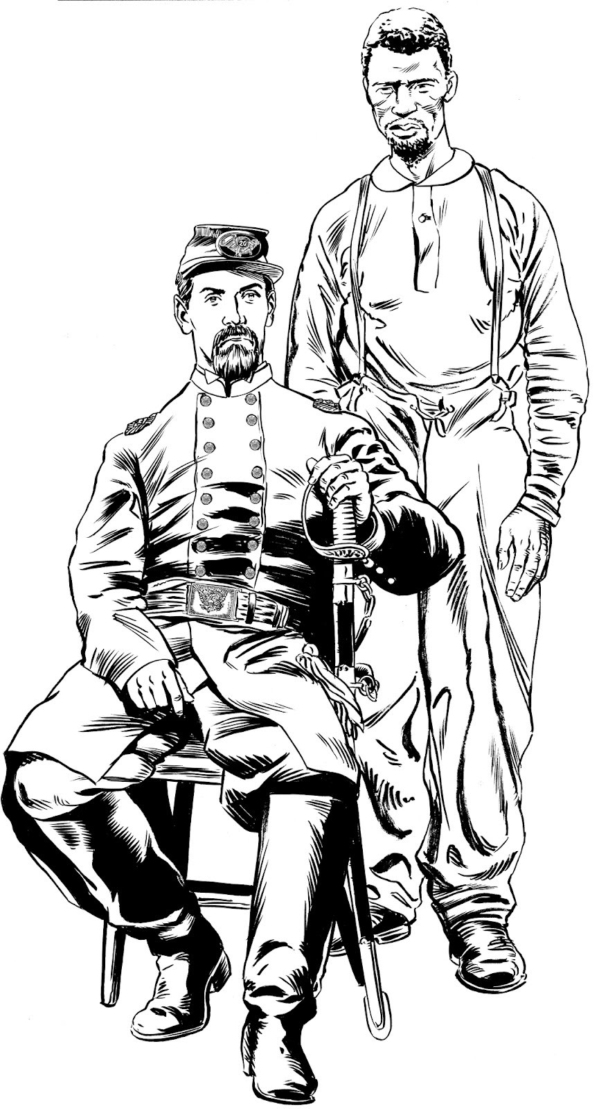 RayWerks: Civil War Project: Character Designs Inked