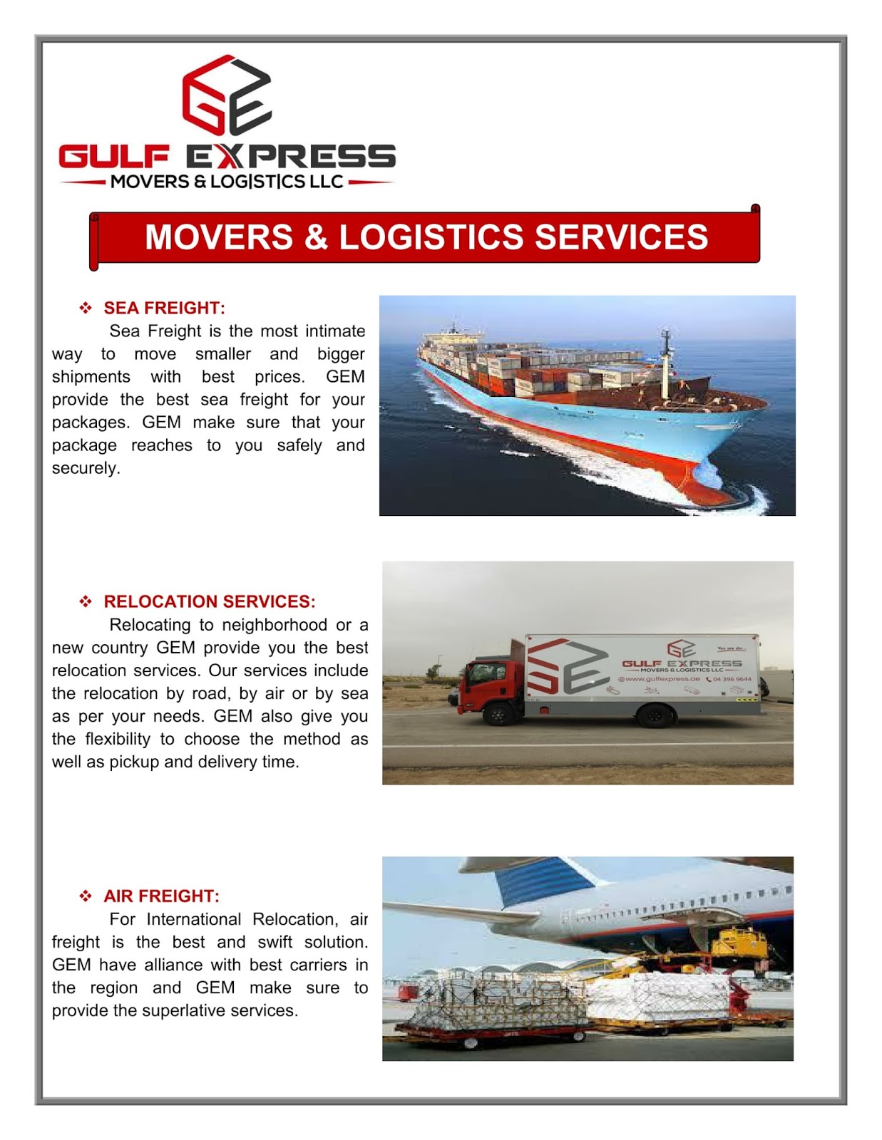 LOGISTICS SERVICES IN DUBAI