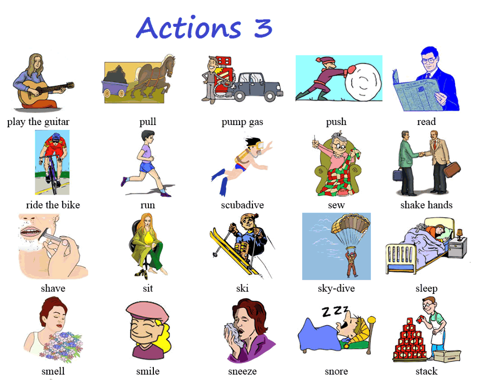 English In Jerez: Language snippets - Action verbs English In Jerez: Language snippets - Action verbs