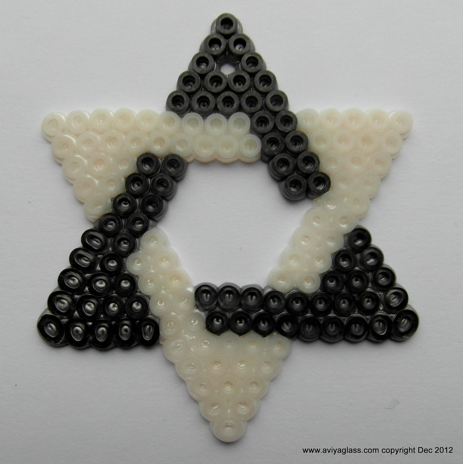 Aviya Glass: Hama Bead Chanukah Star Decorations