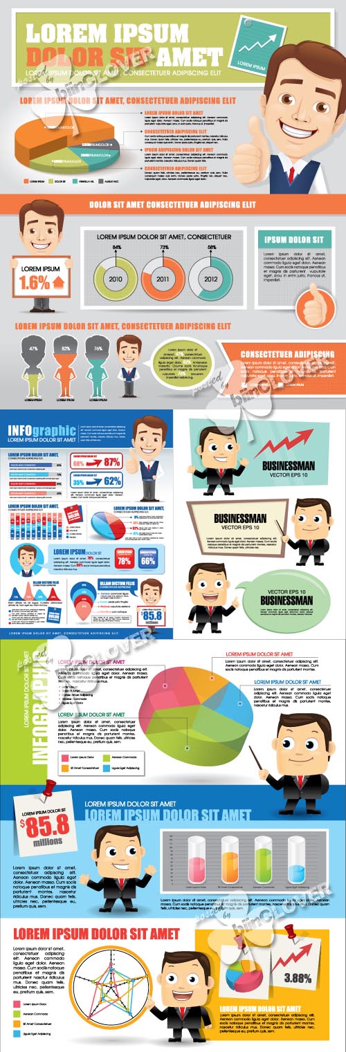 Cartoon infographics design elements set 1 2013 - cua cuon - cua kinh 2