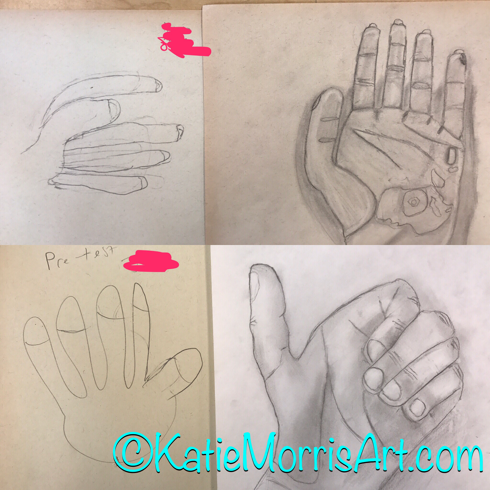 Observational Drawing Hands