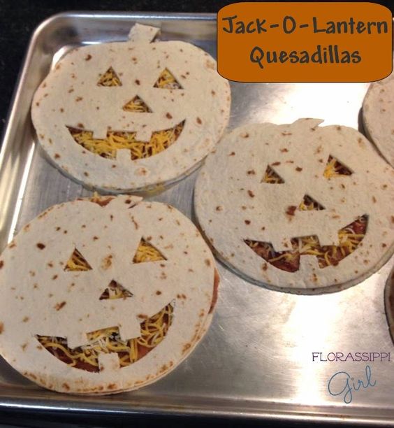 Recipe Jack-O-Lantern Quesadillas - Easy to Cooking