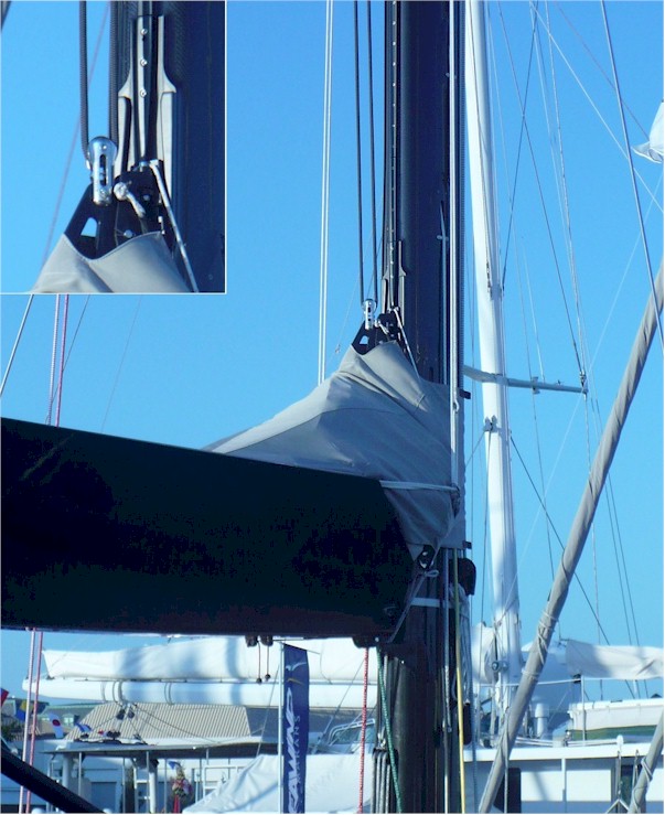 Boat Projects: Flaked Sail Inside Boom with Switch Track Batt Cars