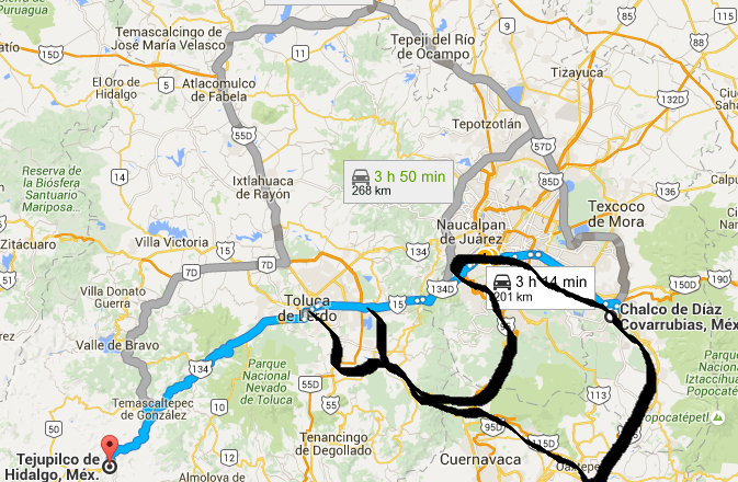 RECORRIENDO MI ESTADO TEJUPILCO 1 "E" CETIS 96: RUTAS DE ACCESO