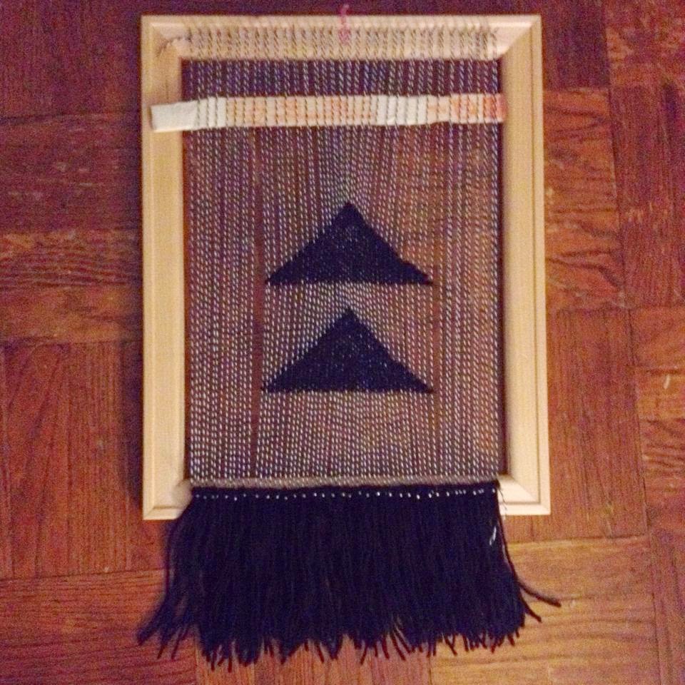 Golden Skies: Large Triangle Weaving