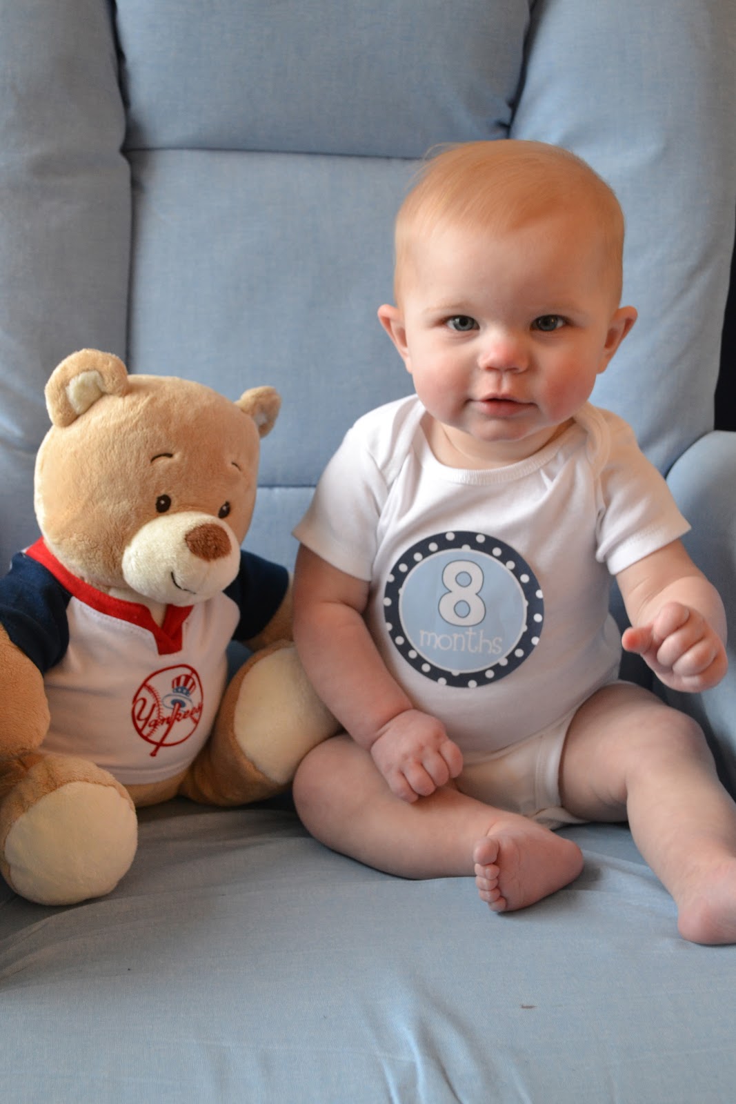 Dreaming in Lace and Pearls: 8 Months Old!