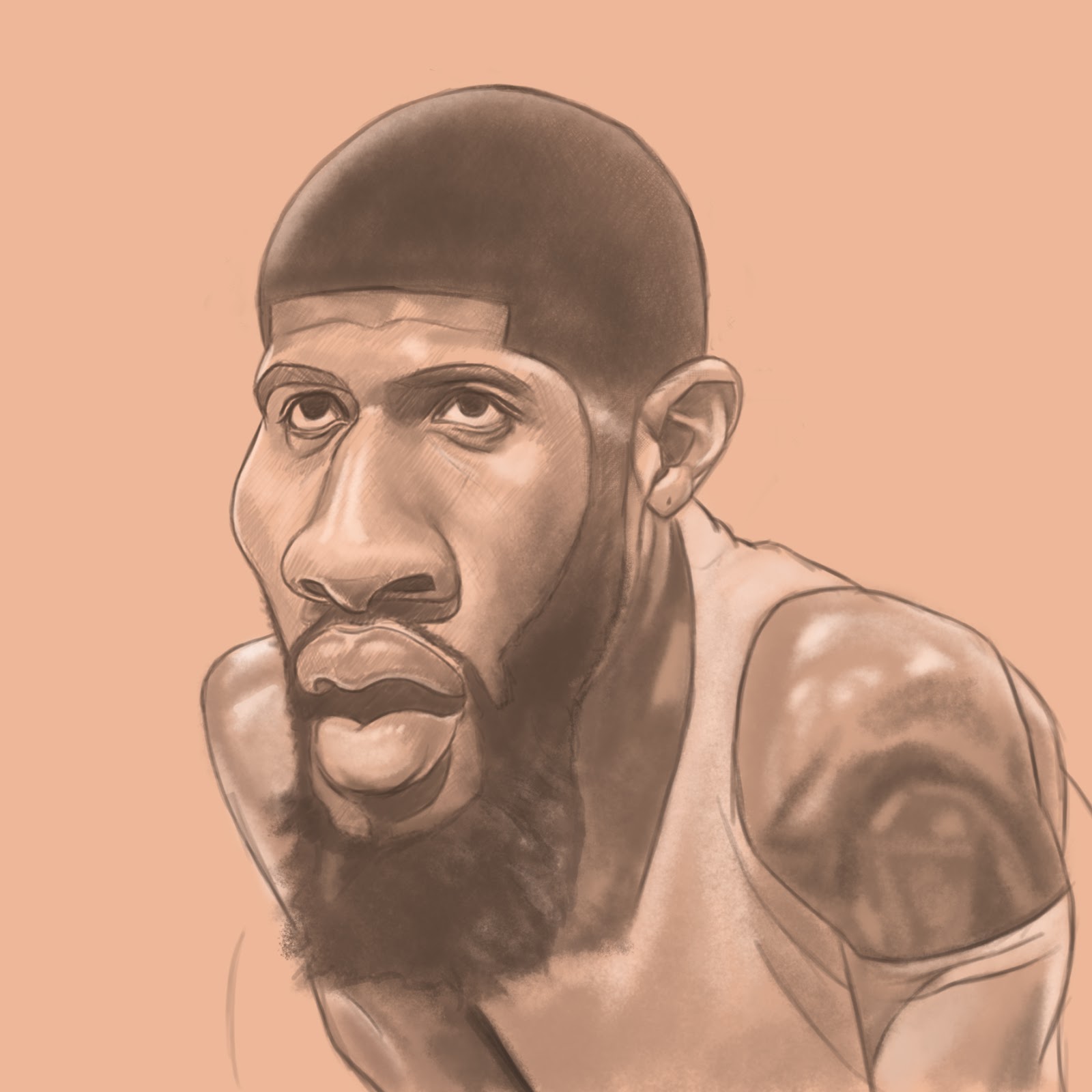 Danny's Illustrations: Paul George Caricature