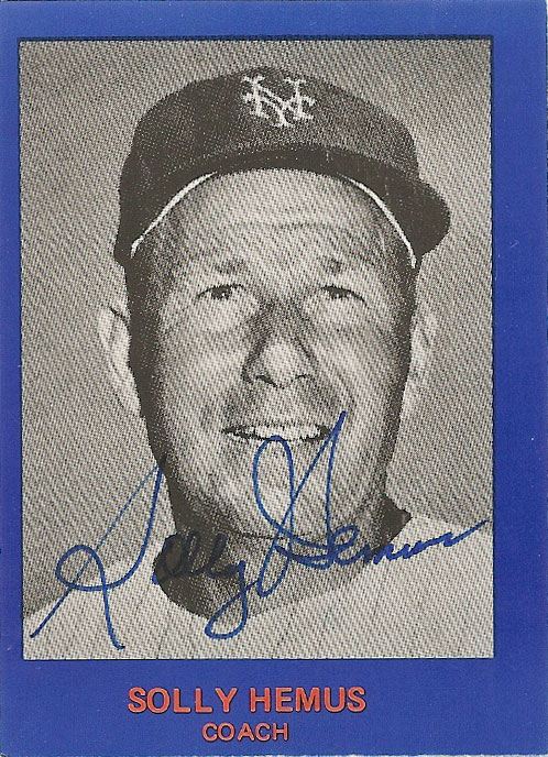 One of the Original 1962 Mets Coaches: Solly Hemus (1962-1963)