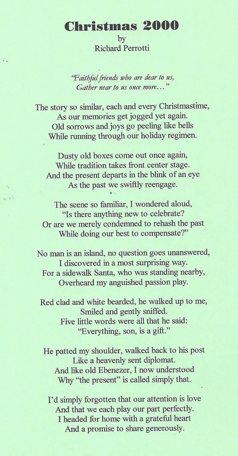 Amazed & Amused: 34 Years of Christmas Poems: Christmas 2000