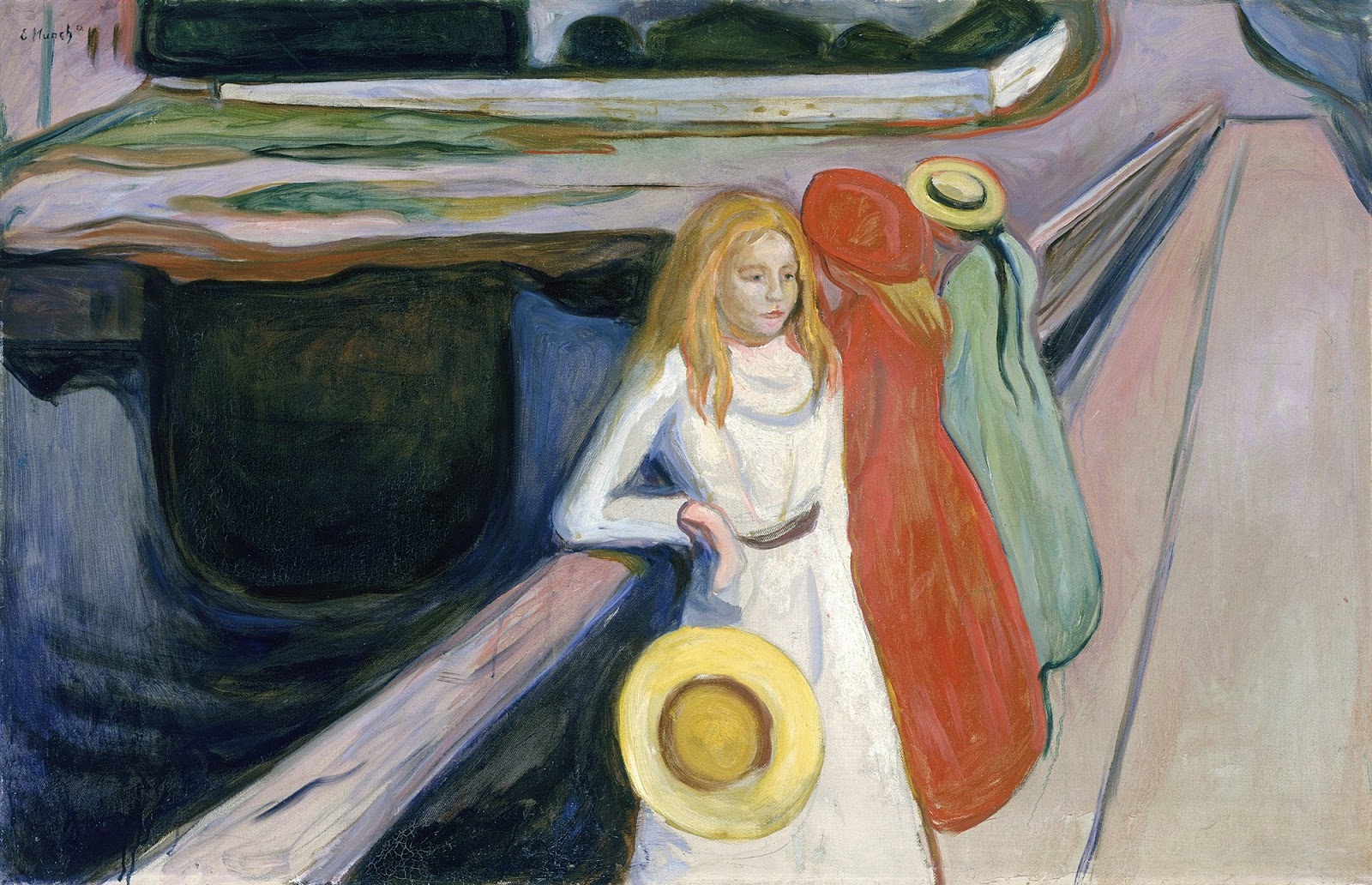 Enjoy some Damn Fine Art : Edvard Munch. Girls on the Bridge (‘Pikene ...