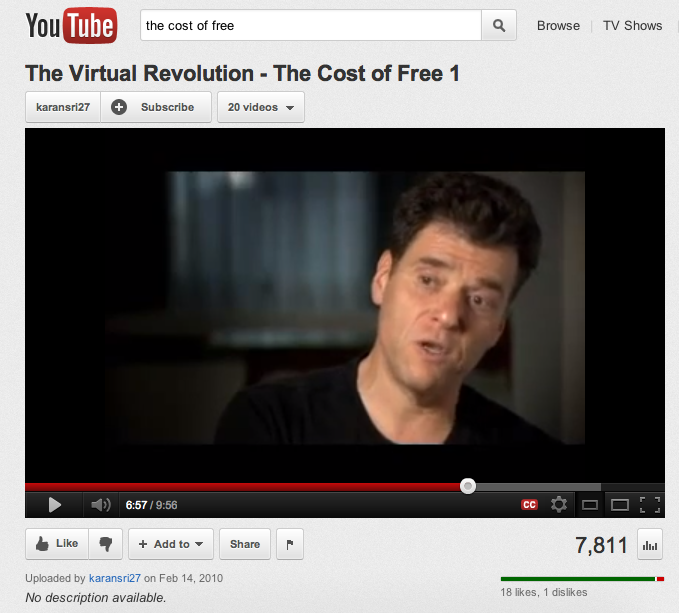 Fishymedia Resources For A2 AS Media Studies THE COST OF FREE The Virtual Revolution Fishymedia Resources For A2 AS Media Studies THE COST OF FREE The Virtual Revolution