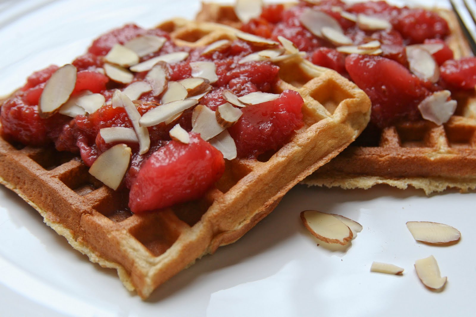 Haystacks & Champagne: Whole Grain Cottage Cheese Blender Waffles with ...