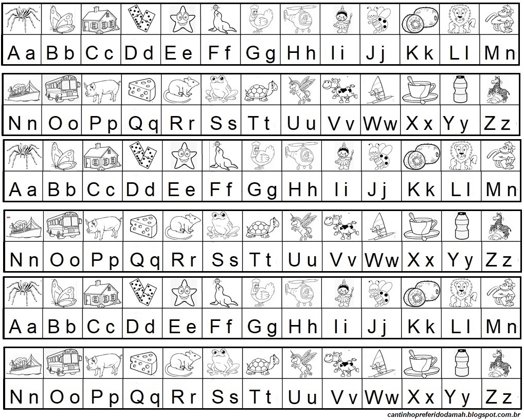 Meu Cantinho Preferido: Alfabeto Maiúsculo e minúsculo de imprensa