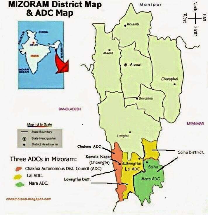 Chakmaland Today: Political Map of Chakma Autonomous District Council ...