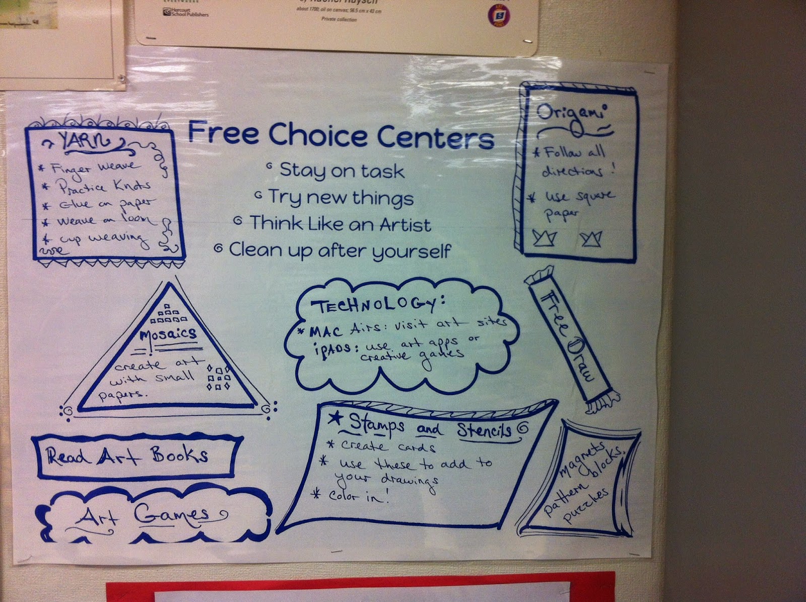 (the way cool) Donald Art Room: How to do: Free Choice Centers