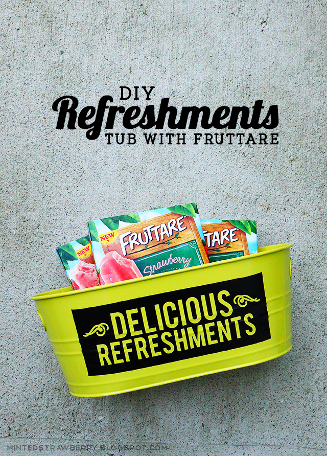 Minted Strawberry: DIY: Refreshments Tub with Fruttare