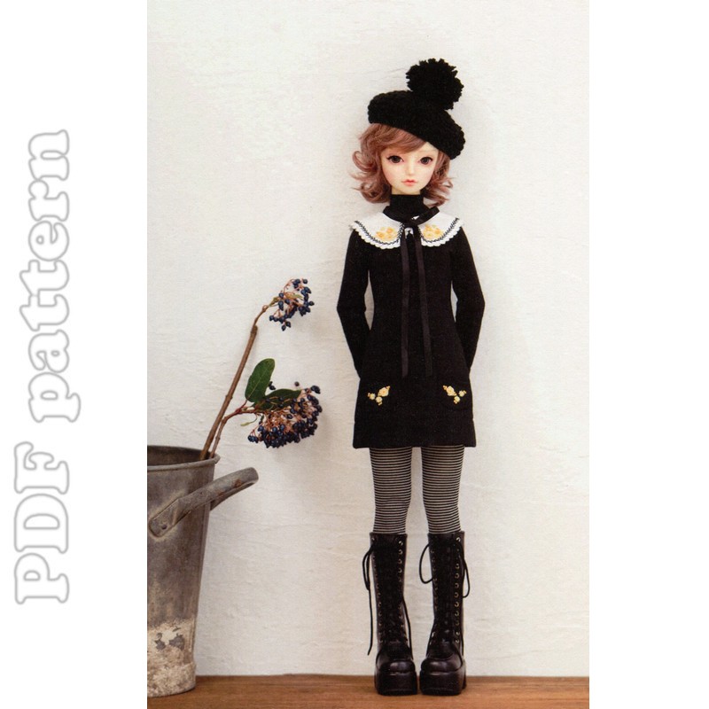 SD Turtleneck Dress, Collar and Stockings BJD Pattern PDF | CraftyLine ...