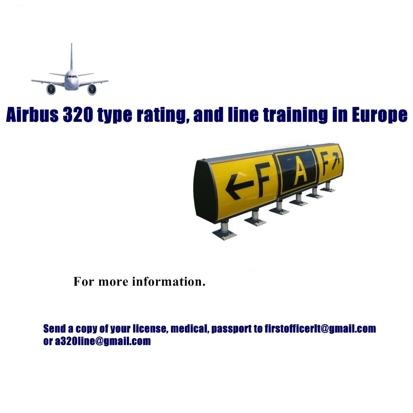 First Officer Pilot Line training Experience Programs: Airbus A320 type ...