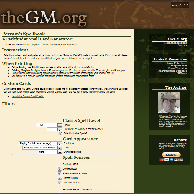 EPIC! The RPG Blog: Paizo Spell Generator