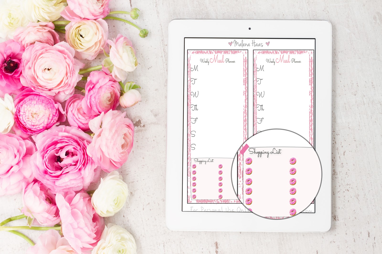 Malena Haas FREEBIE Friday Weekly Meal Planner Bookmark malena-haas-freebie-friday-weekly-meal-planner-bookmark