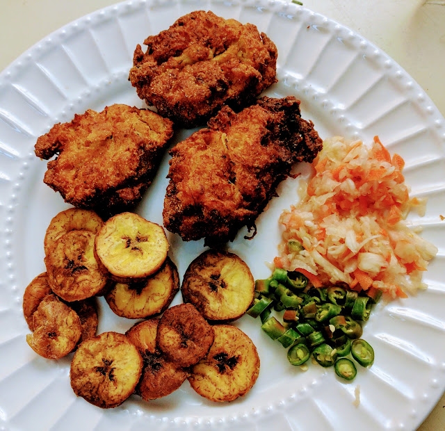 Shrimp-Crabby Patties, Plantain chips and Haitian Pikliz Recipe ...