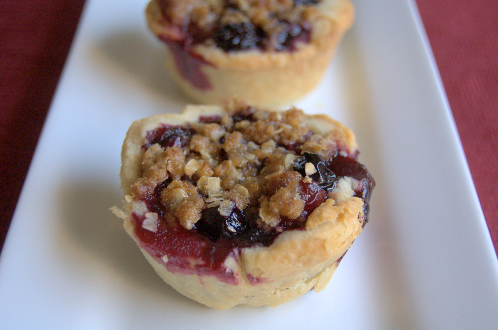 Blueberry Cherry Mini Crumb Pies